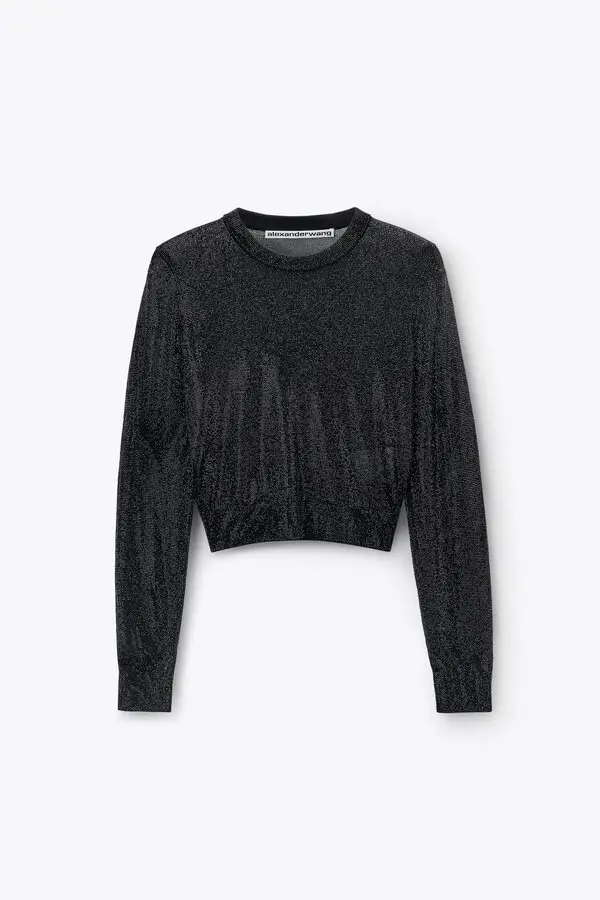 Alexander Wang Crystal Hotfix Pullover - Black