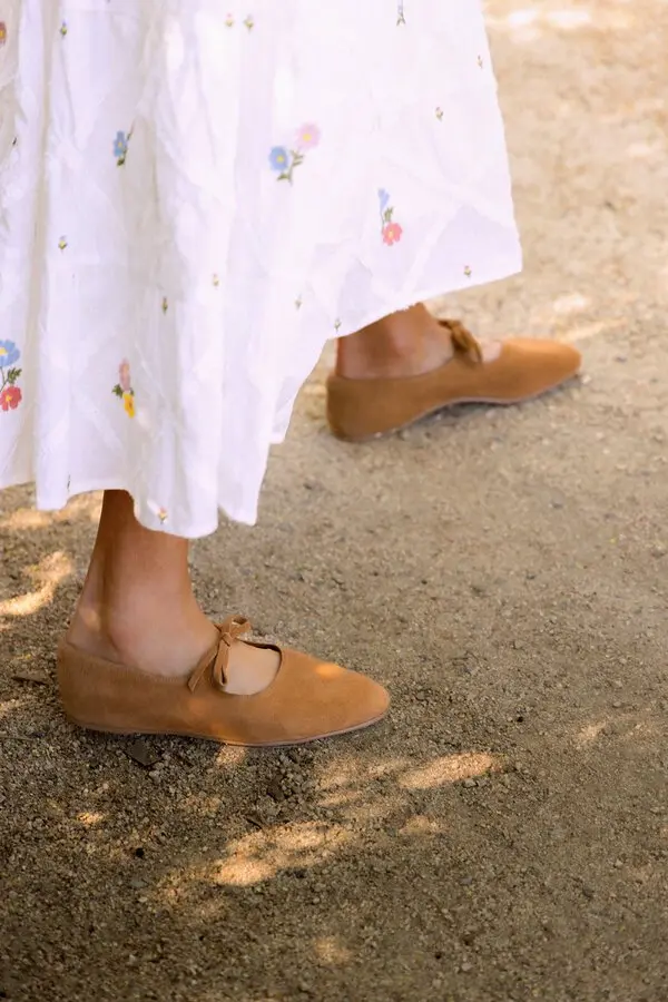 Beek Crane Bow Suede Mary Jane Shoe