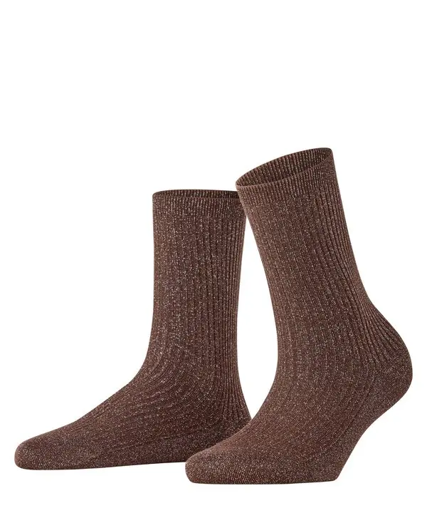 Falke Shiny Rib Socks - Brown