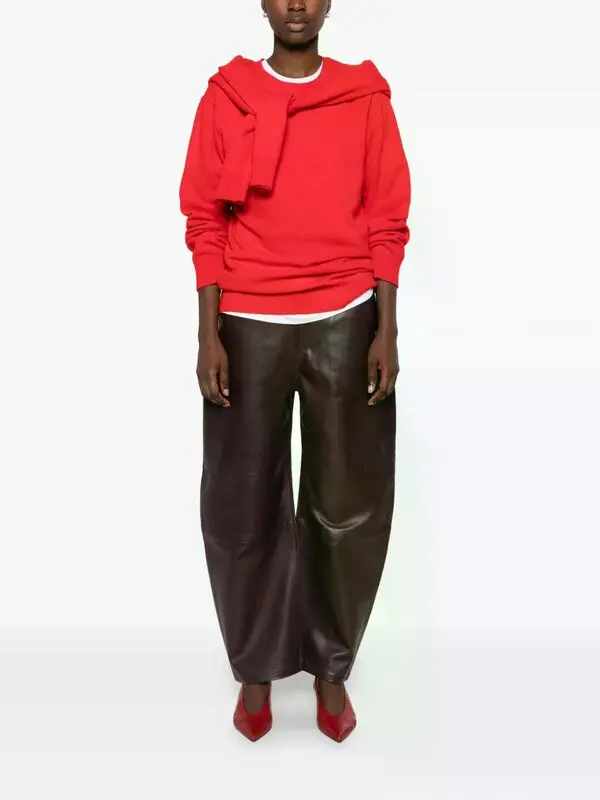 LOIS Wide-leg Leather Trousers