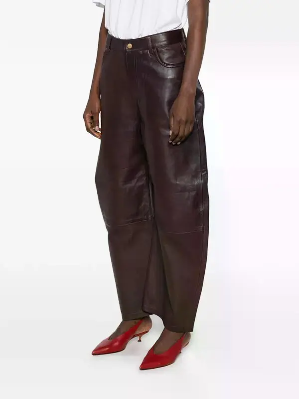 LOIS Wide-leg Leather Trousers