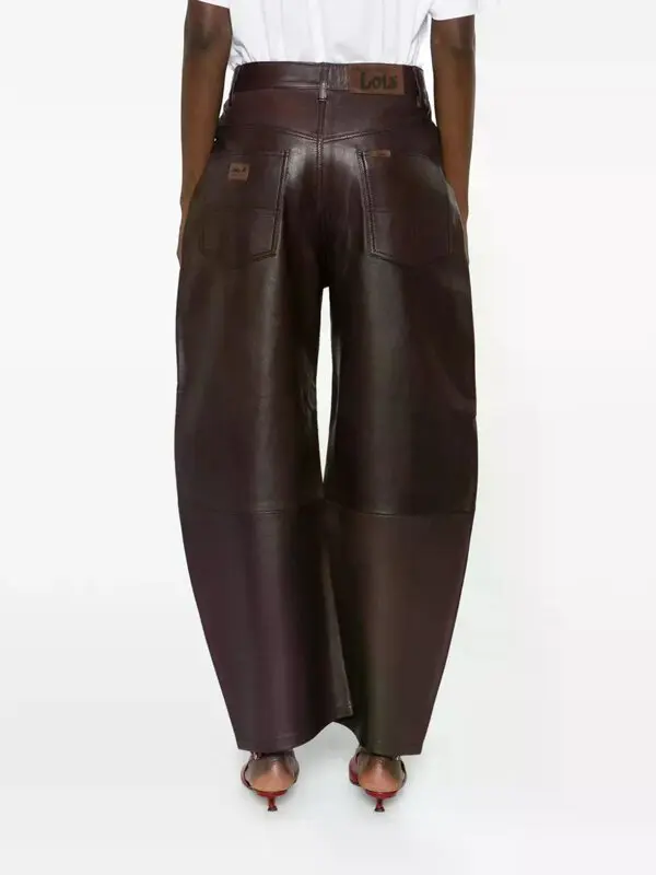 LOIS Wide-leg Leather Trousers