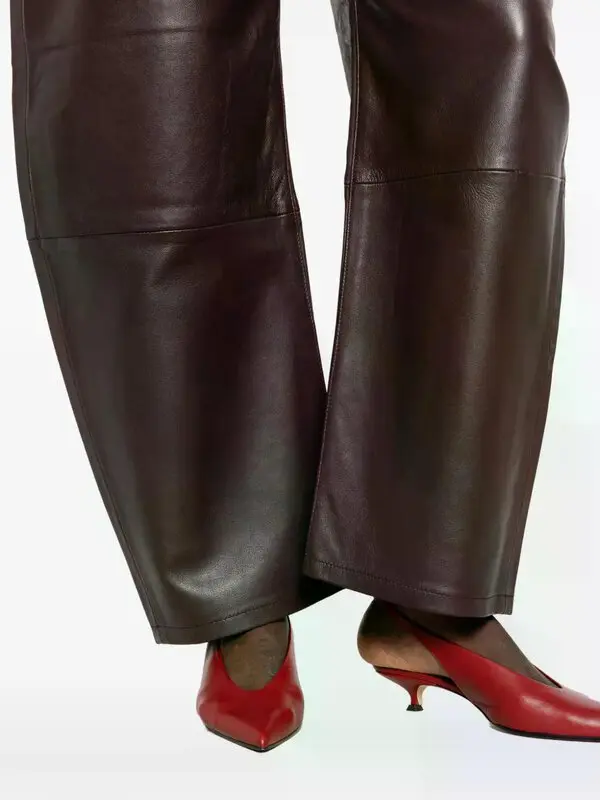 LOIS Wide-leg Leather Trousers