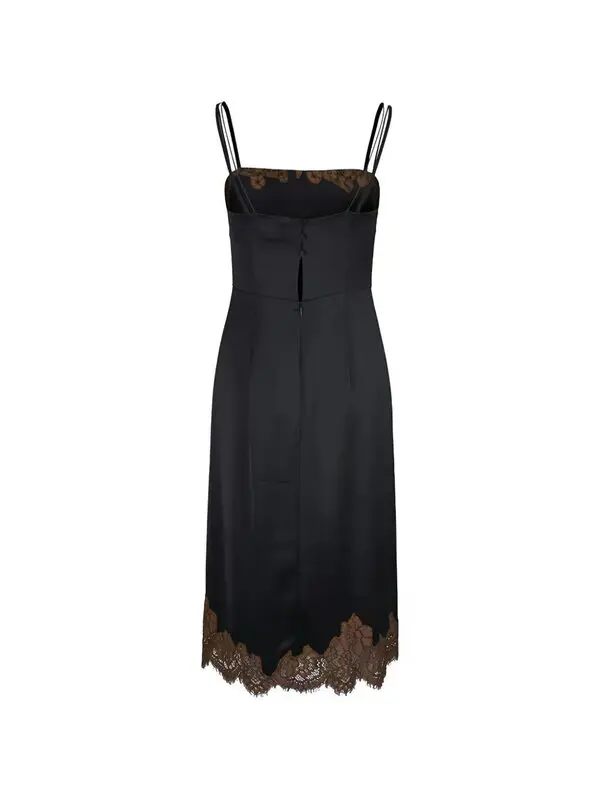 Dorothee Schumacher Lace-trim Satin Midi Dress