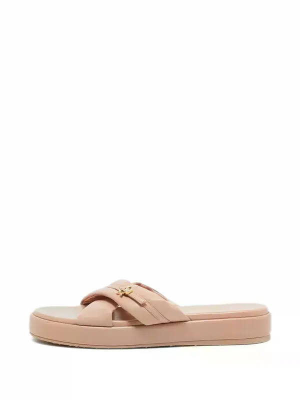 GIANVITO ROSSI Alima Crossover Sandals - Neutrals