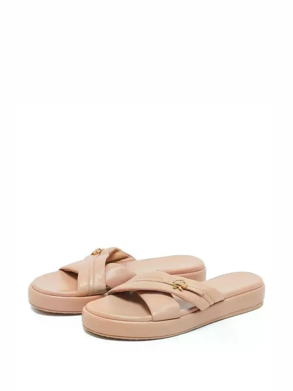 GIANVITO ROSSI Alima Crossover Sandals - Neutrals