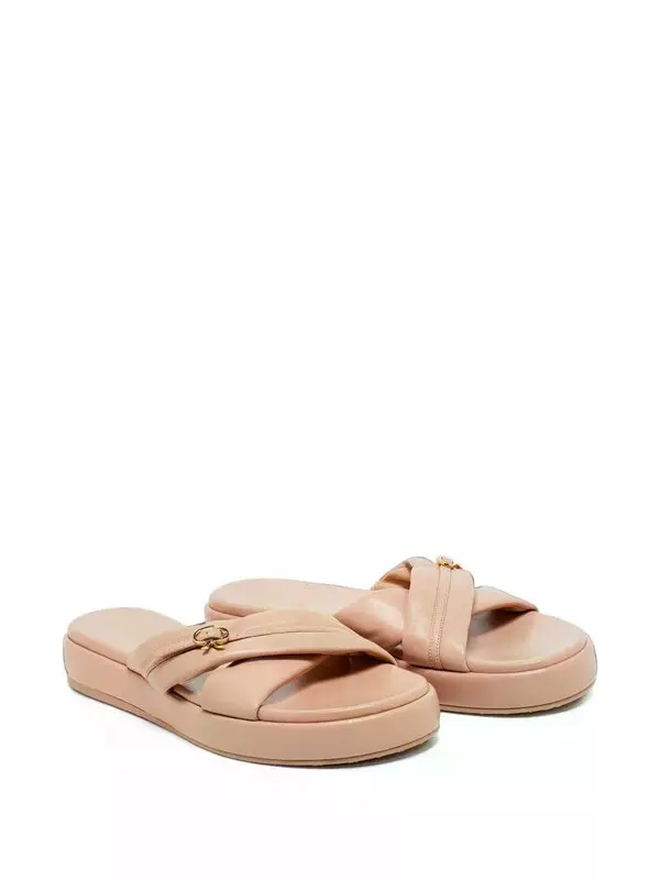 GIANVITO ROSSI Alima Crossover Sandals - Neutrals