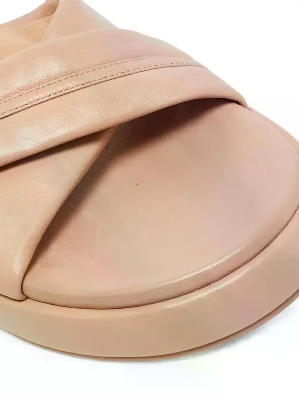 GIANVITO ROSSI Alima Crossover Sandals - Neutrals