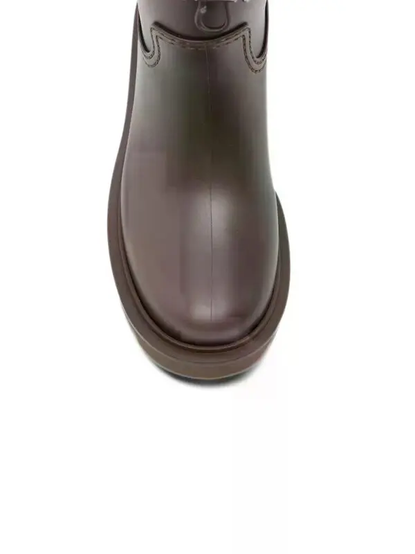 Moncler Kickstream Rain Boots - Brown