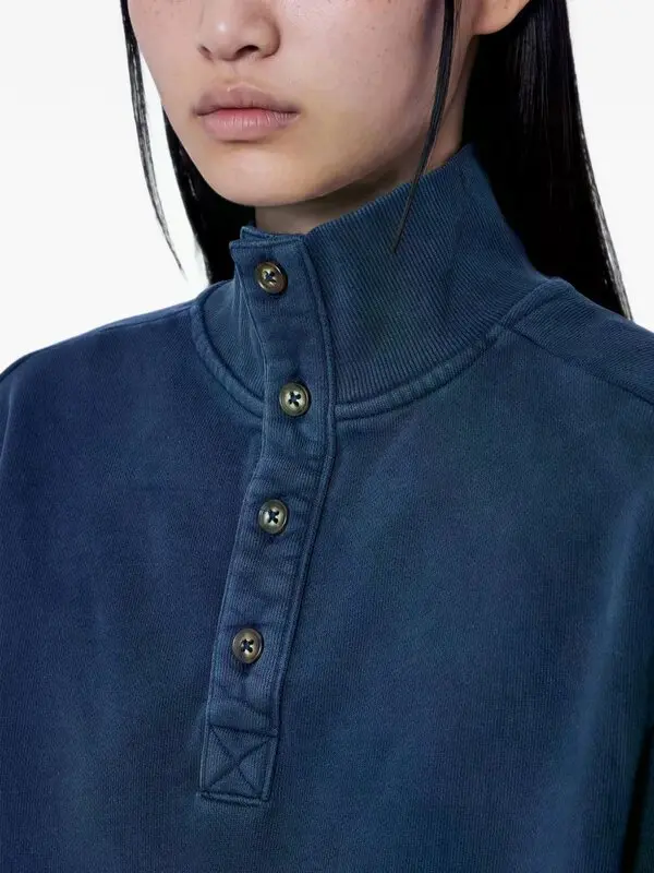 ENTIRE STUDIOS Port Button-placket High-neck Sweatshirt