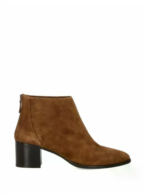 JULIE DEE Suede Rear-zip Ankle Boots