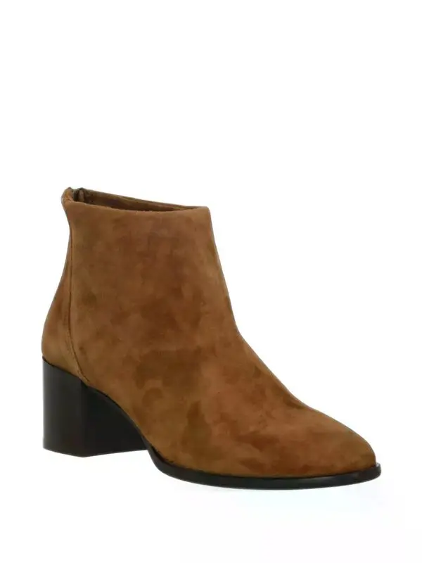 JULIE DEE Suede Rear-zip Ankle Boots