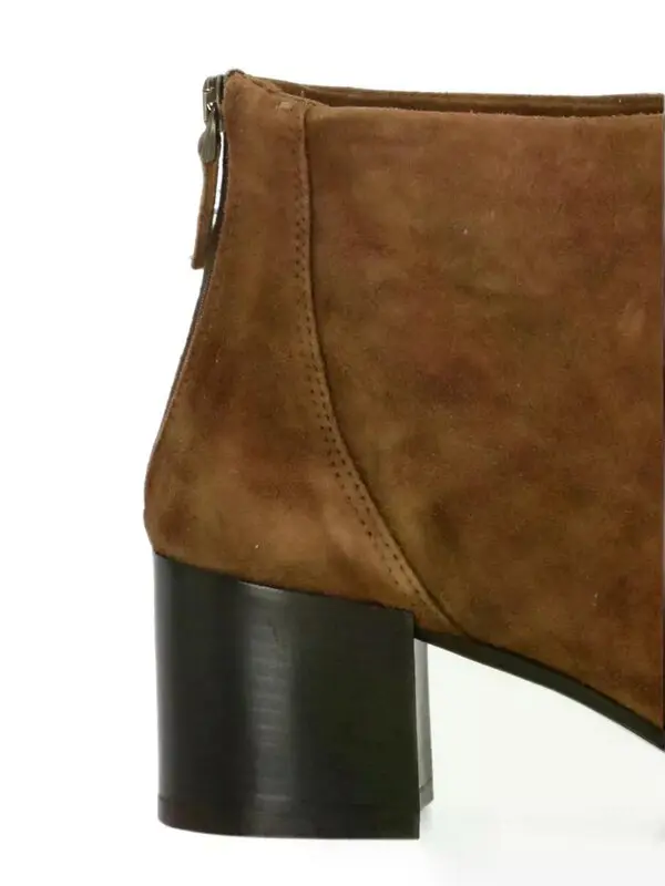 JULIE DEE Suede Rear-zip Ankle Boots