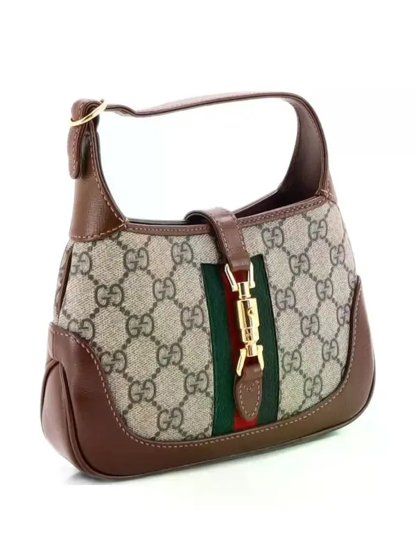Gucci Jackie 1961 Gg Coated Canvas Mini Hobo Bag