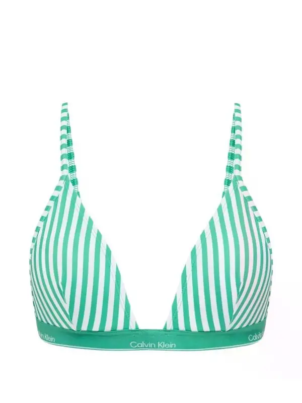 Calvin Klein Striped-pattern Bikini Top