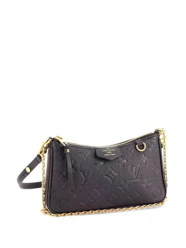 LOUIS VUITTON Easy Pouch On Strap Monogram Empreinte Leather Shoulder Bag - Black