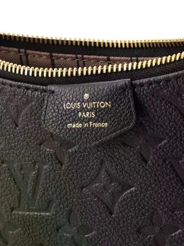LOUIS VUITTON Easy Pouch On Strap Monogram Empreinte Leather Shoulder Bag - Black