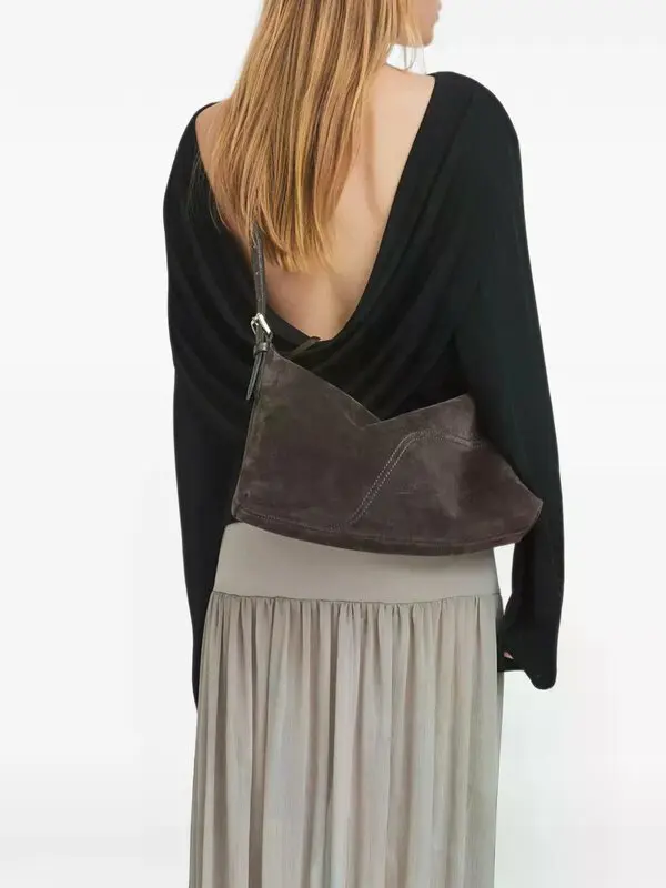 ATP ATELIER Castellare Lizard-effect Suede Shoulder Bag