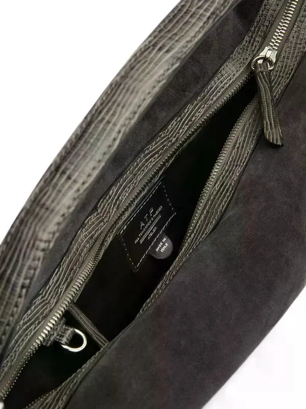 ATP ATELIER Castellare Lizard-effect Suede Shoulder Bag