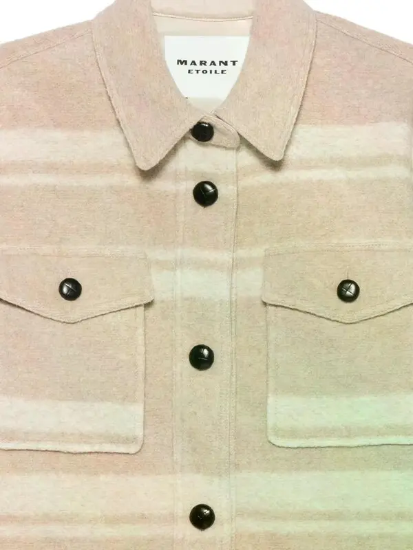 MARANT ETOILE Harveli Striped Shirt Jacket
