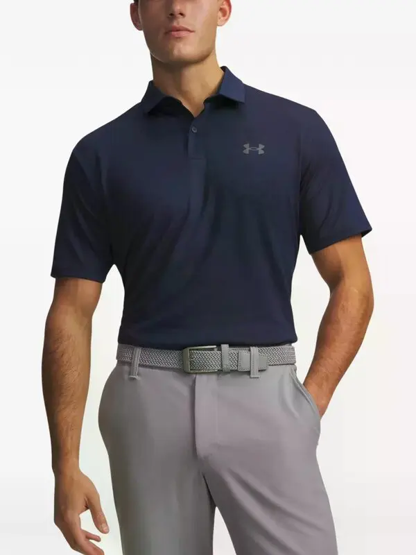 Under Armour Logo-print Short-sleeve Polo Shirt - Blue