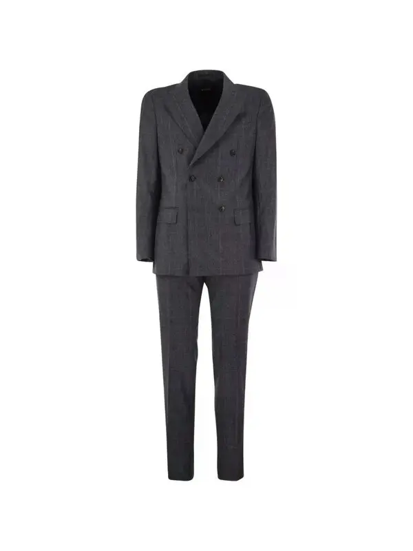 BOSS Check-pattern Double-breasted Suit