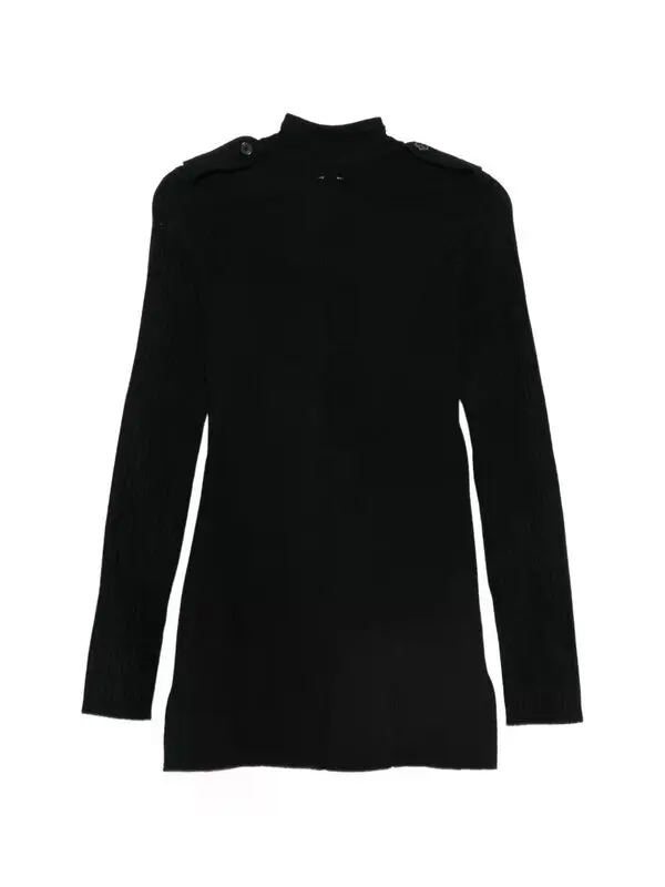 Barbara Bui Ribbed-knit Epaulette Sweater