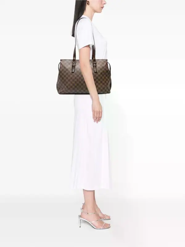 LOUIS VUITTON 2007 Damier Ebene Chelsea Shoulder Bag - Brown