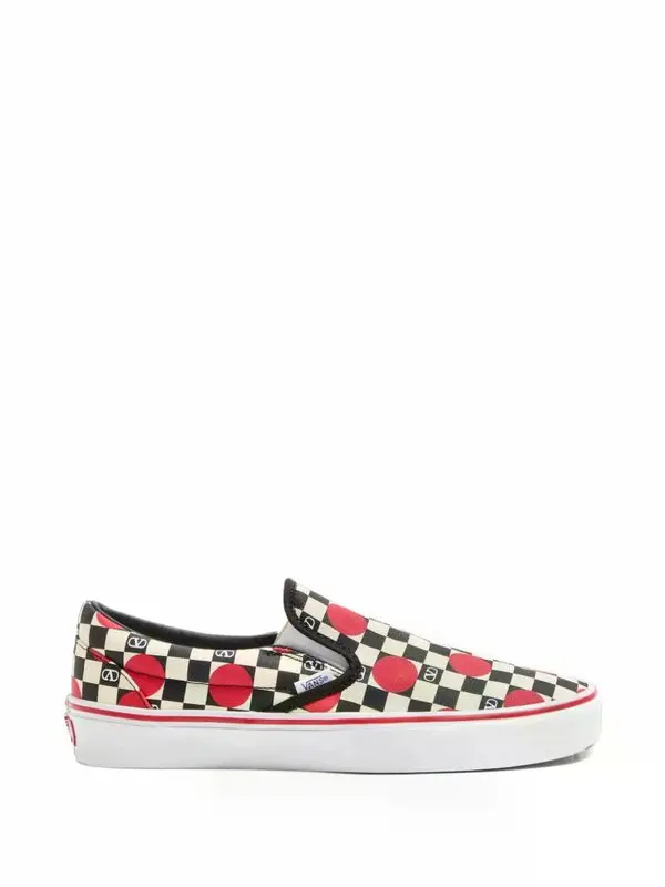 Valentino Garavani X Vans Checkerboard-print Slip-on Sneakers