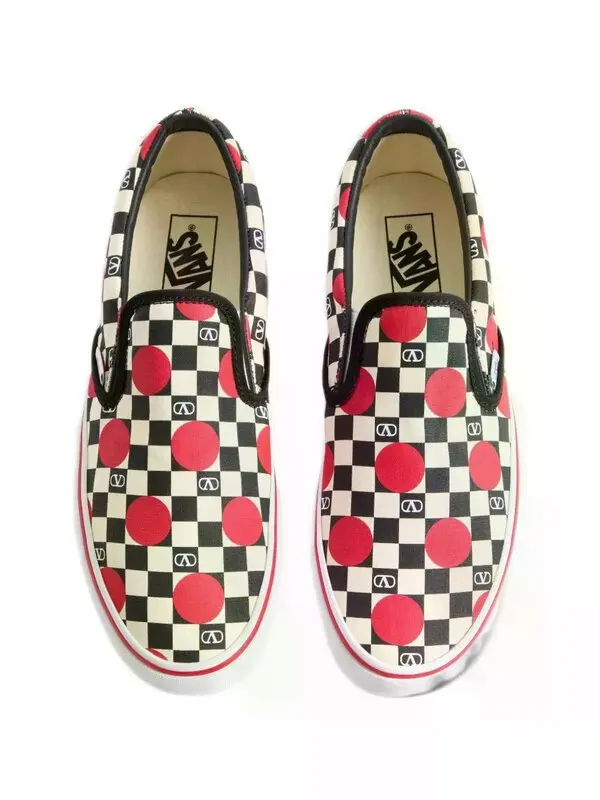 Valentino Garavani X Vans Checkerboard-print Slip-on Sneakers