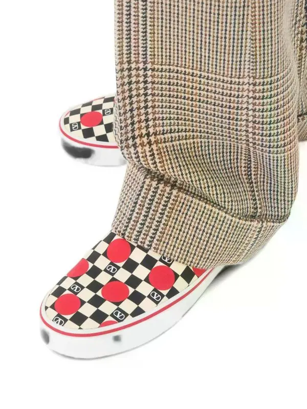 Valentino Garavani X Vans Checkerboard-print Slip-on Sneakers