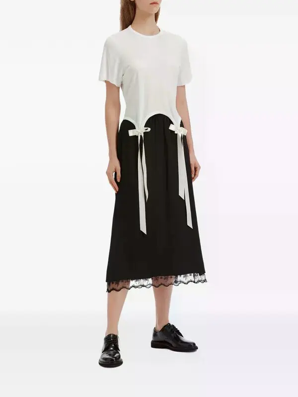Simone Rocha Negligee Lace-trim Midi Skirt - Black
