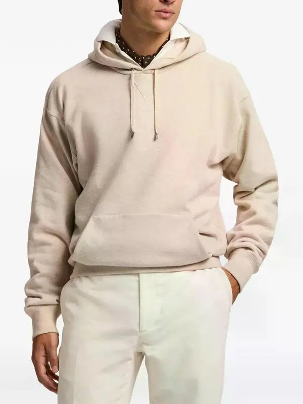 Ralph Lauren Purple Label Mélange-effect Drawstring Hoodie