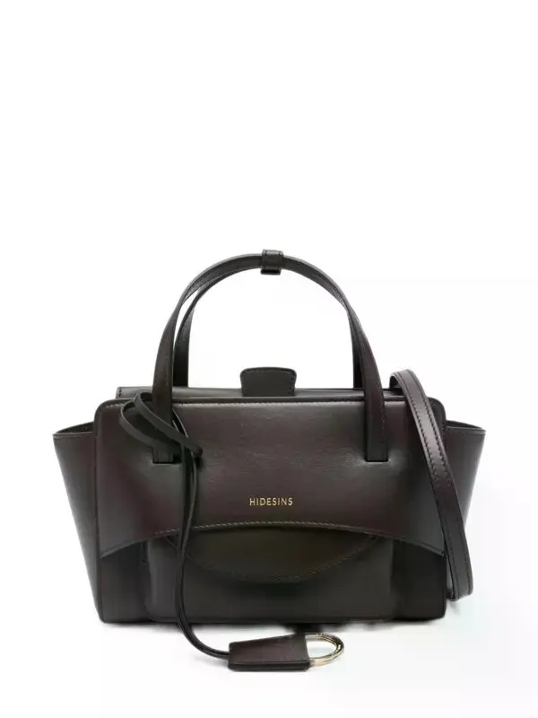 HIDESINS Small Flap Leather Tote Bag - Brown