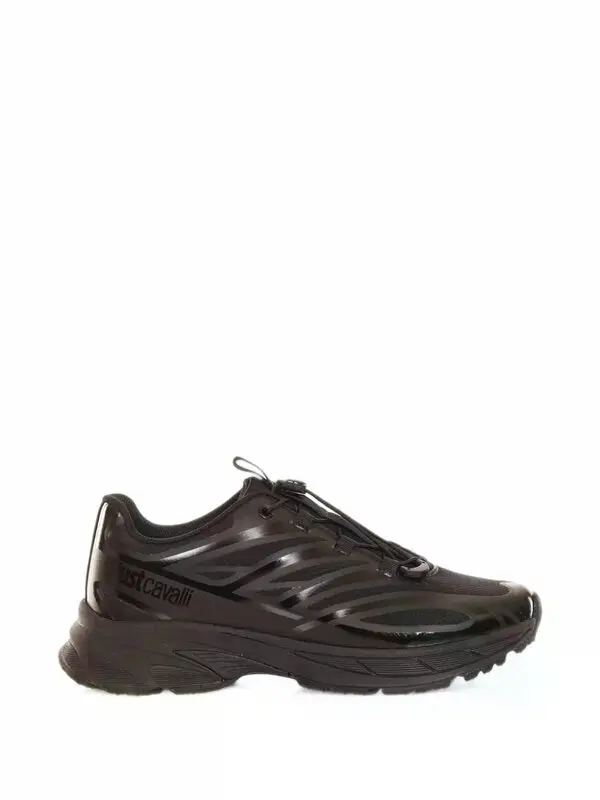Just Cavalli Logo-print Panelled Sneakers - Black