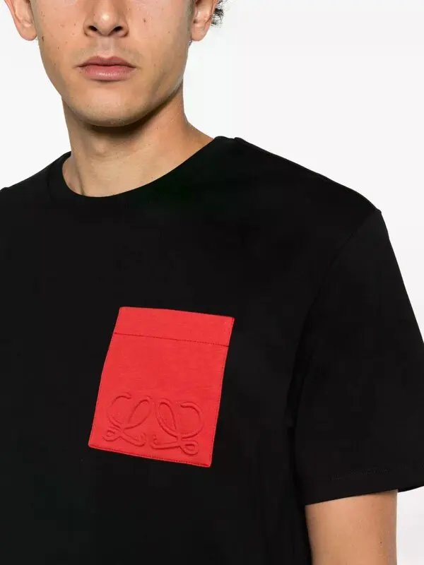 Loewe Anagram-embossed Pocket T-shirt - Black