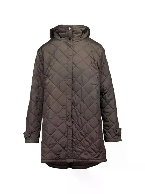 Herno Quilted Hooded Coat - Brown