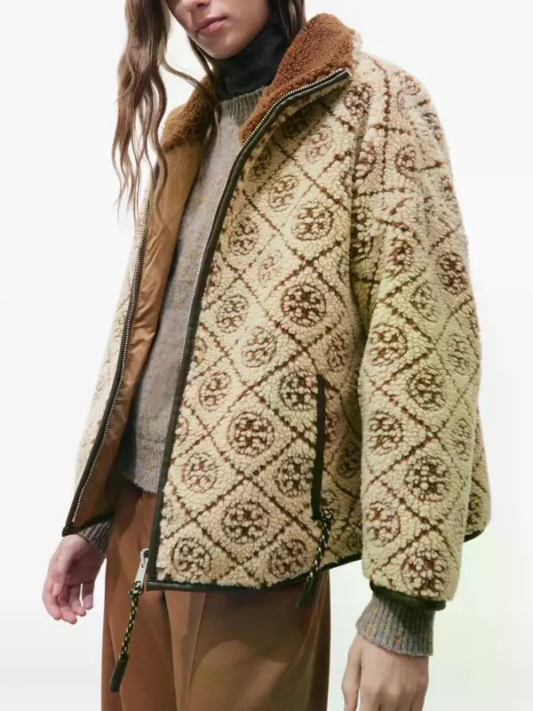 Tory Burch T Monogram Fleece Jacket