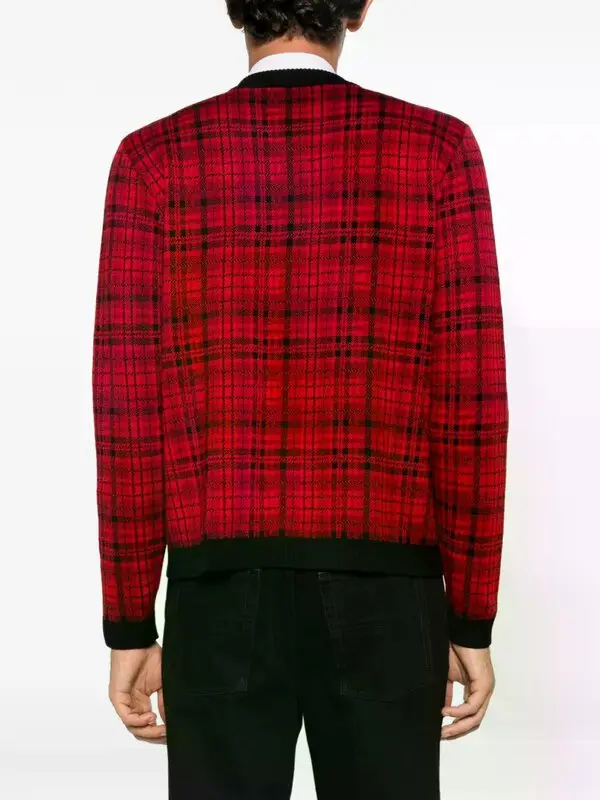 ERNEST W. BAKER Tartan-check Cardigan