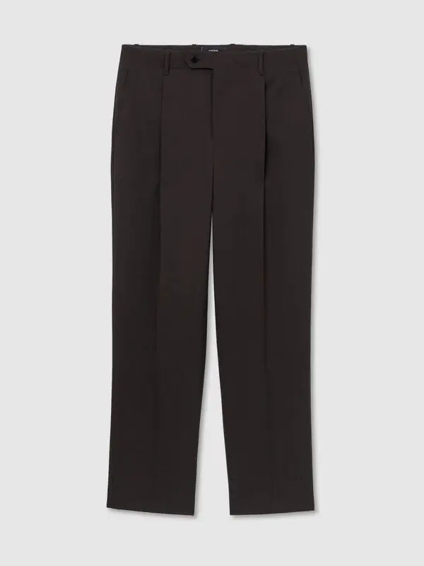 REISS Tommy Relaxed Fit Wool Pleated Suit Trousers