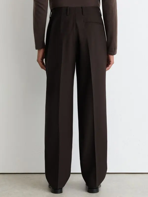 REISS Tommy Relaxed Fit Wool Pleated Suit Trousers