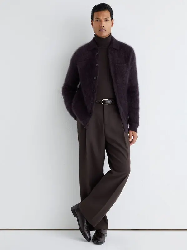 REISS Essence Atelier 100% Brushed Cashmere Overshirt