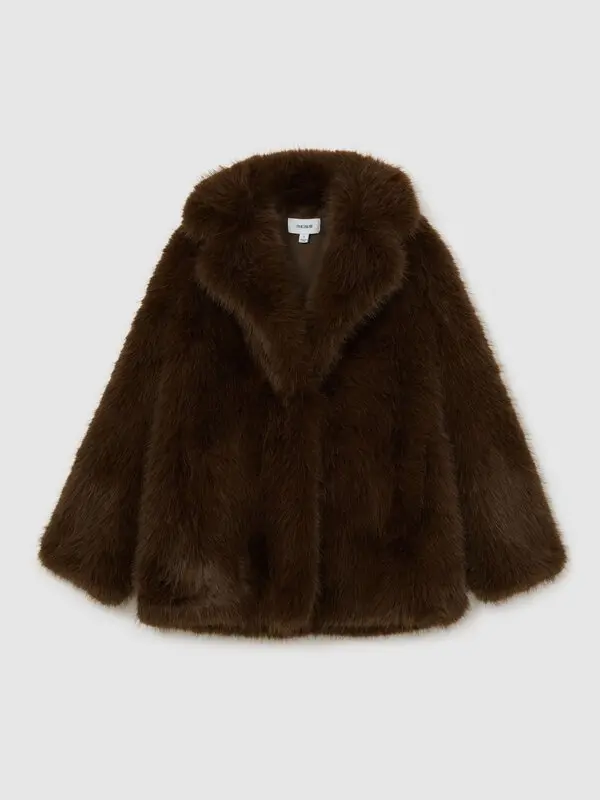 REISS Laila Faux-fur Coat