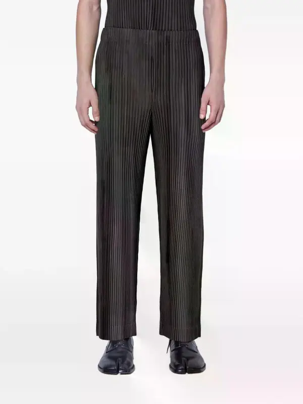 Issey Miyake Pleated Elasticated-waist Trousers - Brown