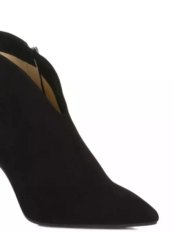 JULIE DEE Pointed-toe Suede Ankle Boots