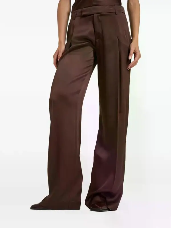 Federica Tosi Pleated Wide-leg Trousers - Brown