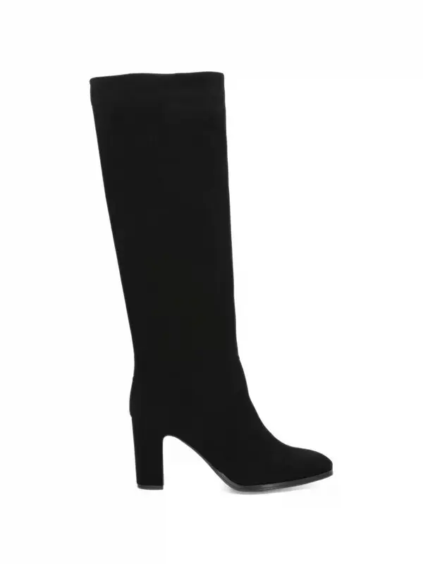 JULIE DEE Suede Round-toe Boots