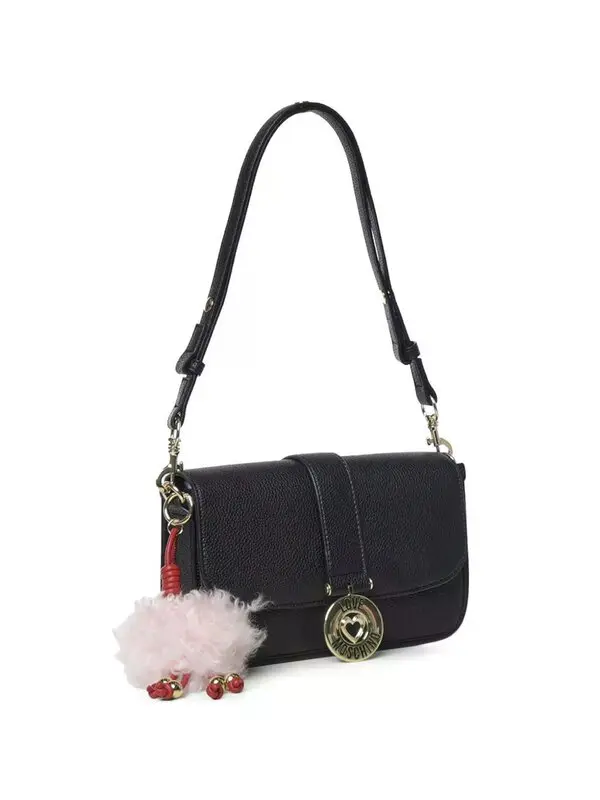 Moschino Logo-plaque Pompom-detail Shoulder Bag
