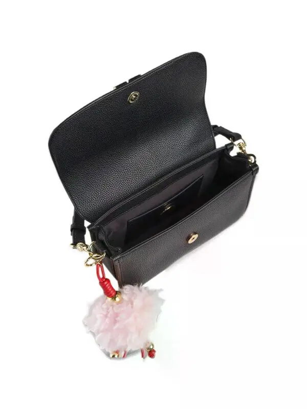 Moschino Logo-plaque Pompom-detail Shoulder Bag