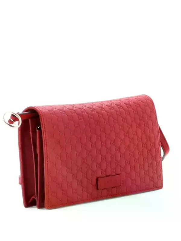 Gucci Wallet On Strap Microguccissima Leather Crossbody Bag